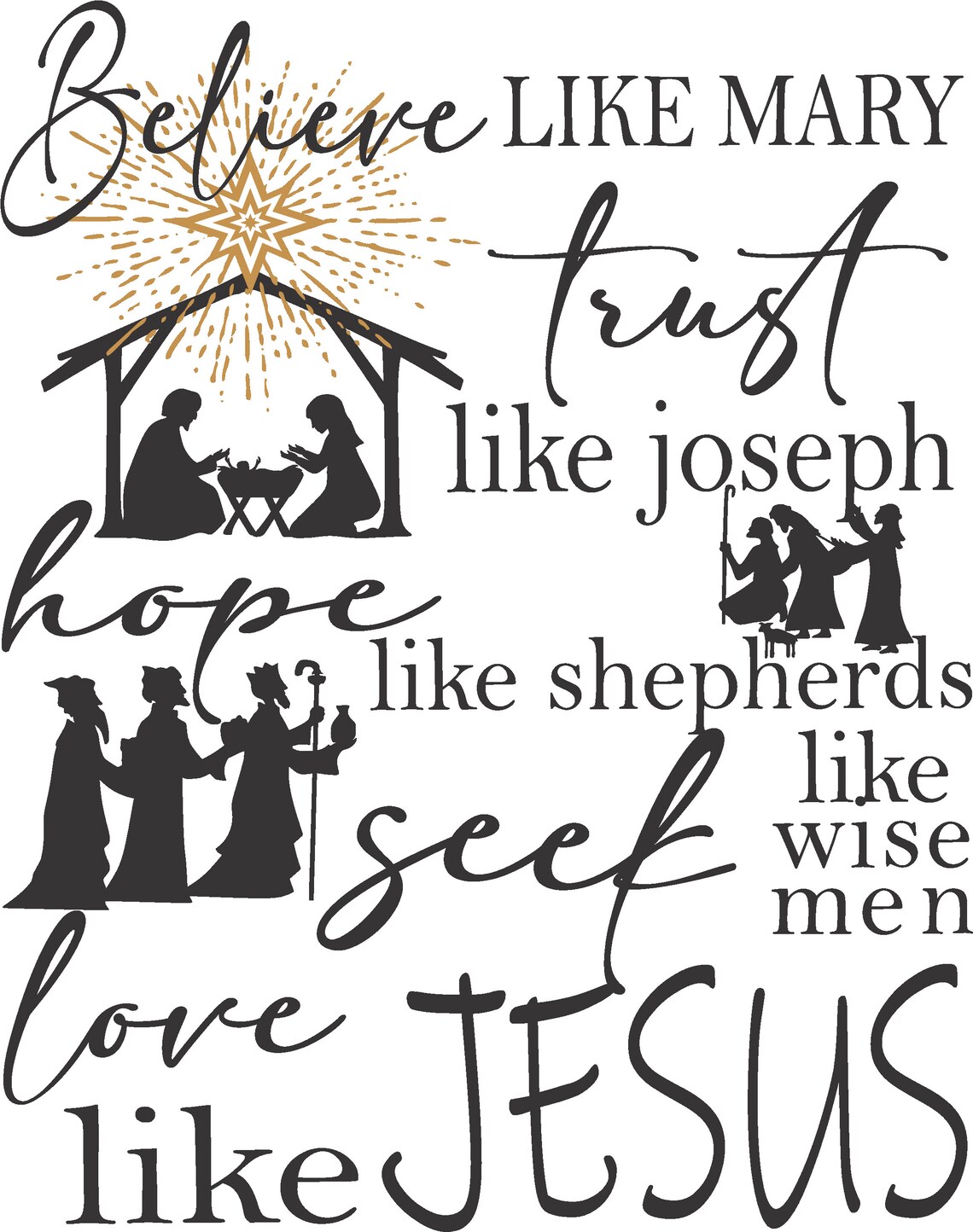 Believe Like Mary Digital File - Etsy