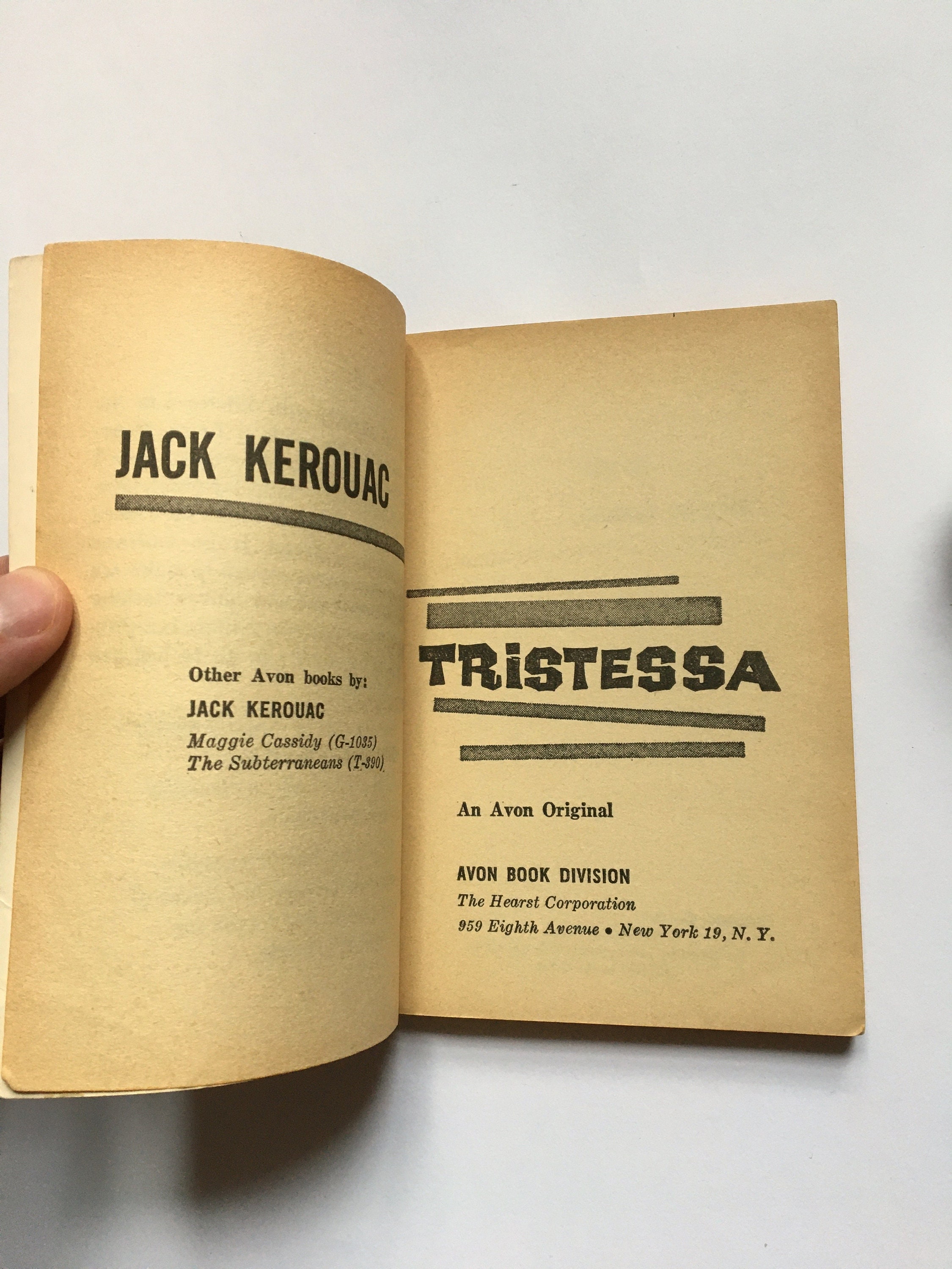 Jack Kerouac Tristessa Avon Books Rare Vintage Paperback - Etsy UK