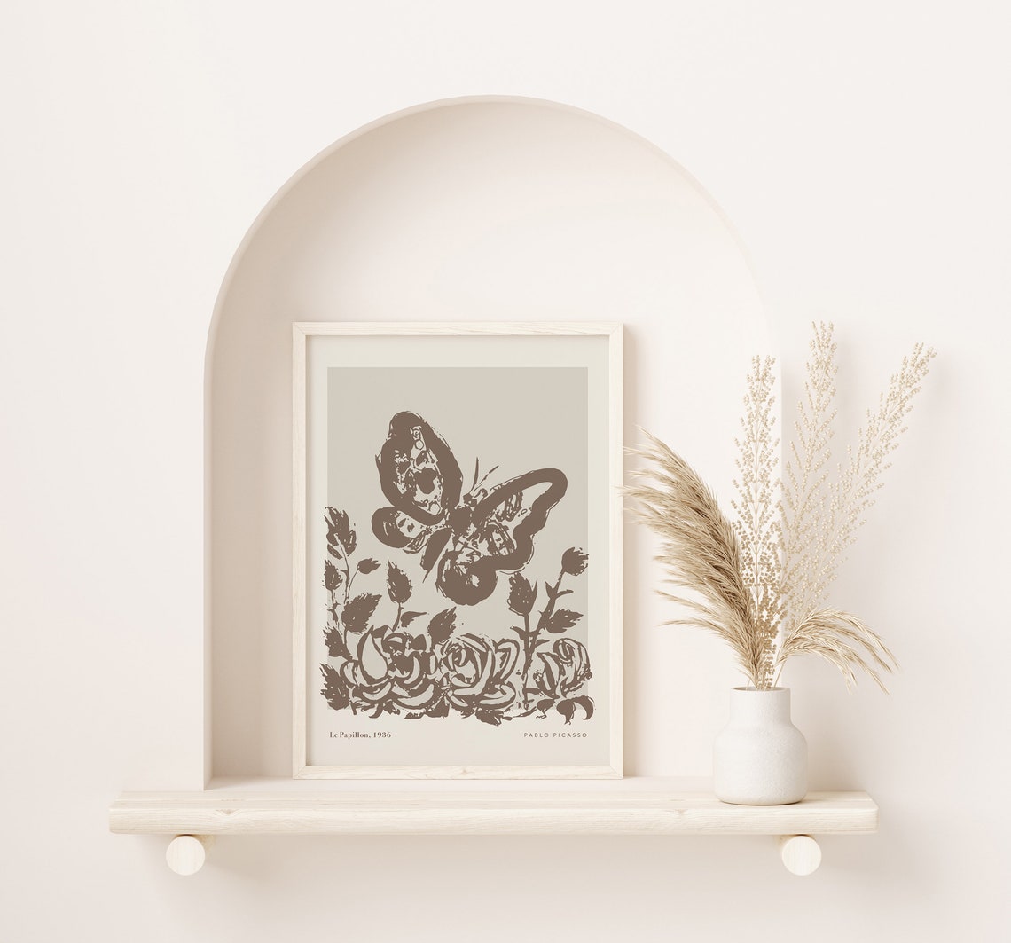 PABLO PICASSO Picasso Butterfly Poster Nature Wall Art - Etsy