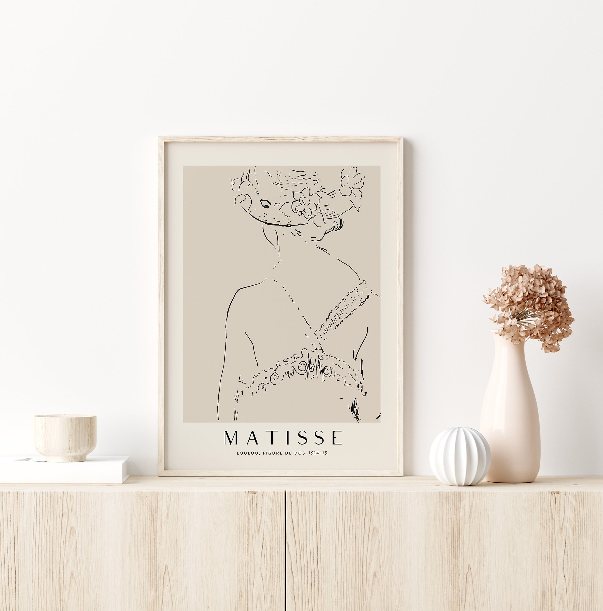 HENRI MATISSE Matisse Portrait Poster Portrait Wall Art Minimal Line ...