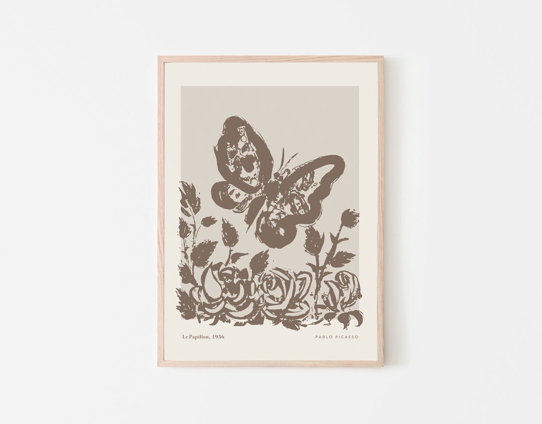 PABLO PICASSO | Picasso Butterfly Poster | Nature Wall Art | Flower Art ...