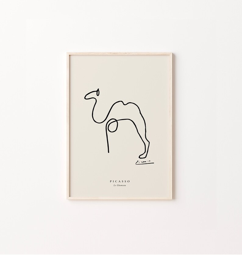 Picasso Camel Poster Camel Wall Art Abstract Sketch Picasso Art Camel Poster Physical Art Print ...