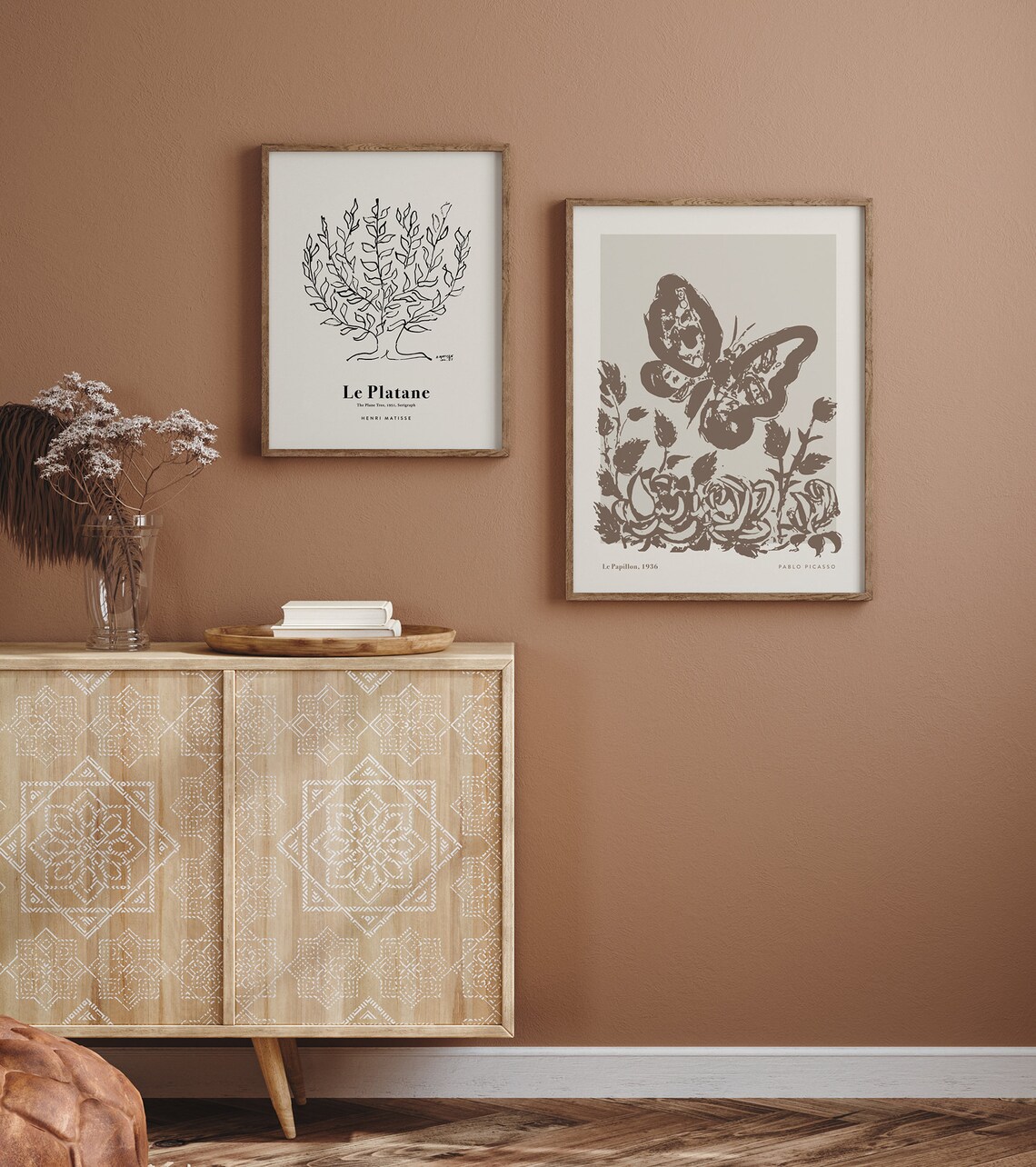 PABLO PICASSO Picasso Butterfly Poster Nature Wall Art Flower Art Print ...