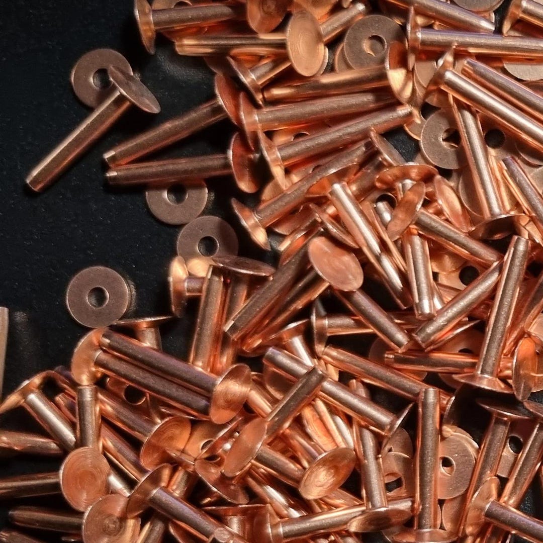 Copper Rivet & Burr Saddlers Rivets - UK Made, Solid Copper - Etsy