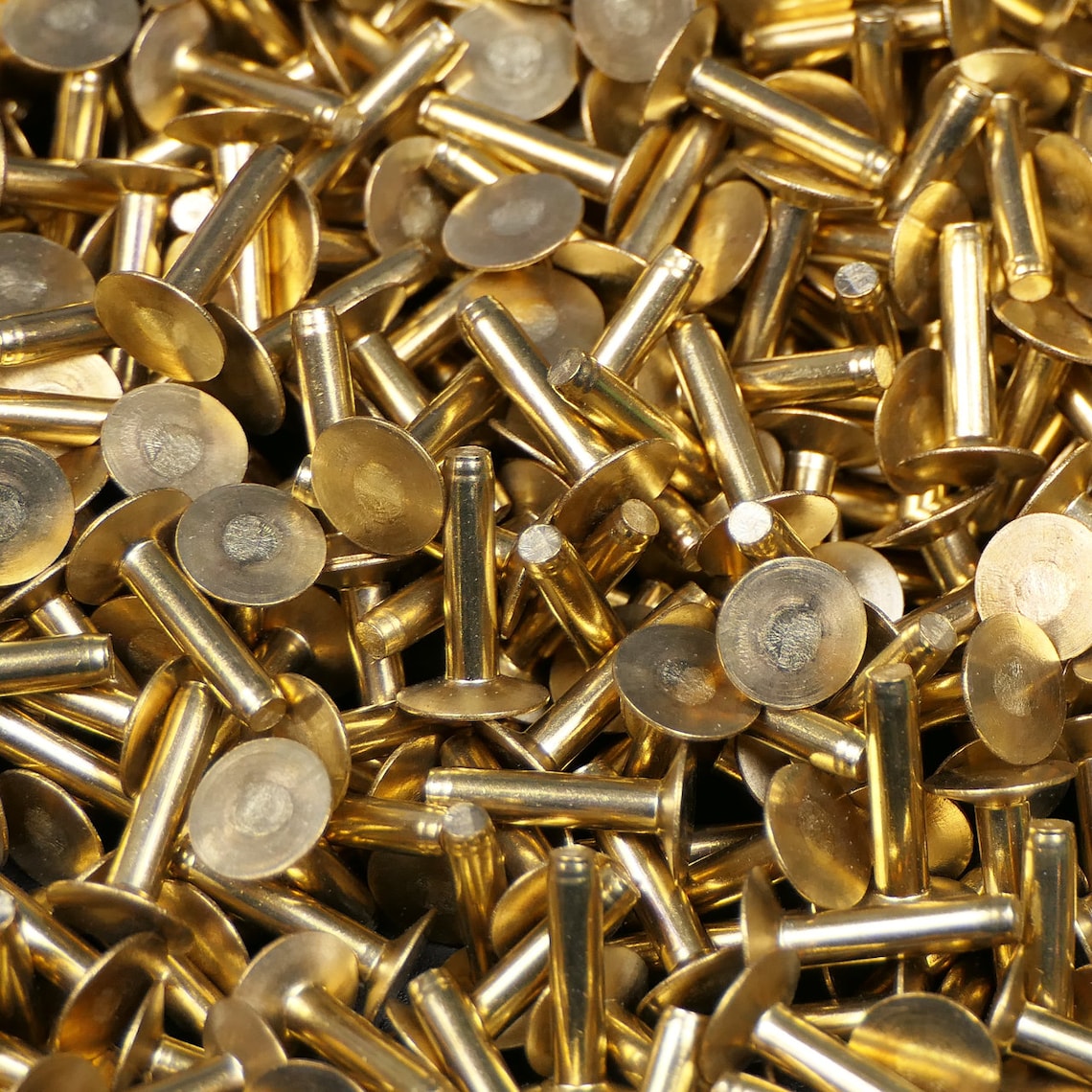 Brass Rivet & Burr Saddlers Rivets UK Made Solid Brass | Etsy