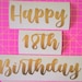 Happy Birthday Name Sticker Personalised Birthday Vinyl Decal Birthday ...