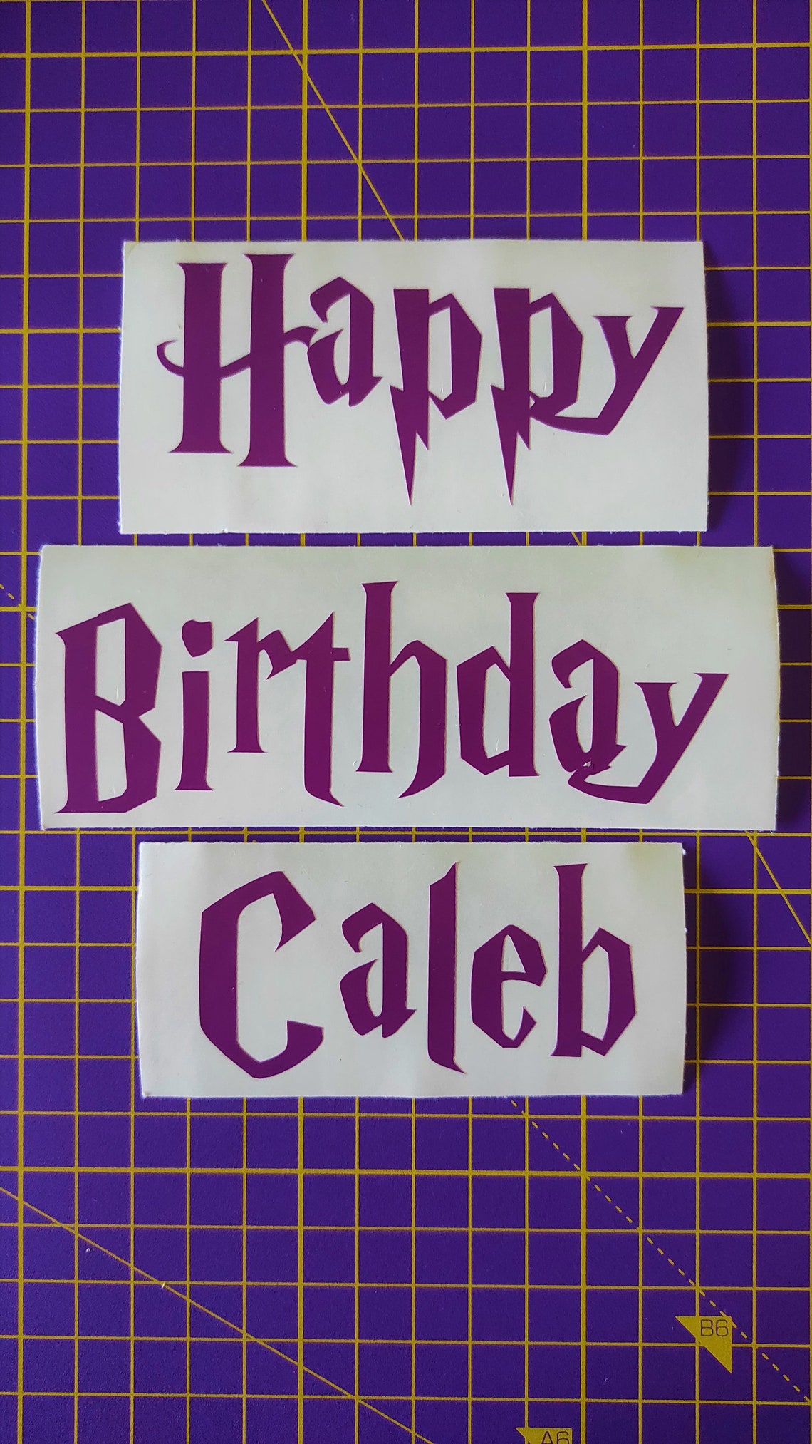 Happy Birthday Name Sticker Personalised Birthday Vinyl - Etsy