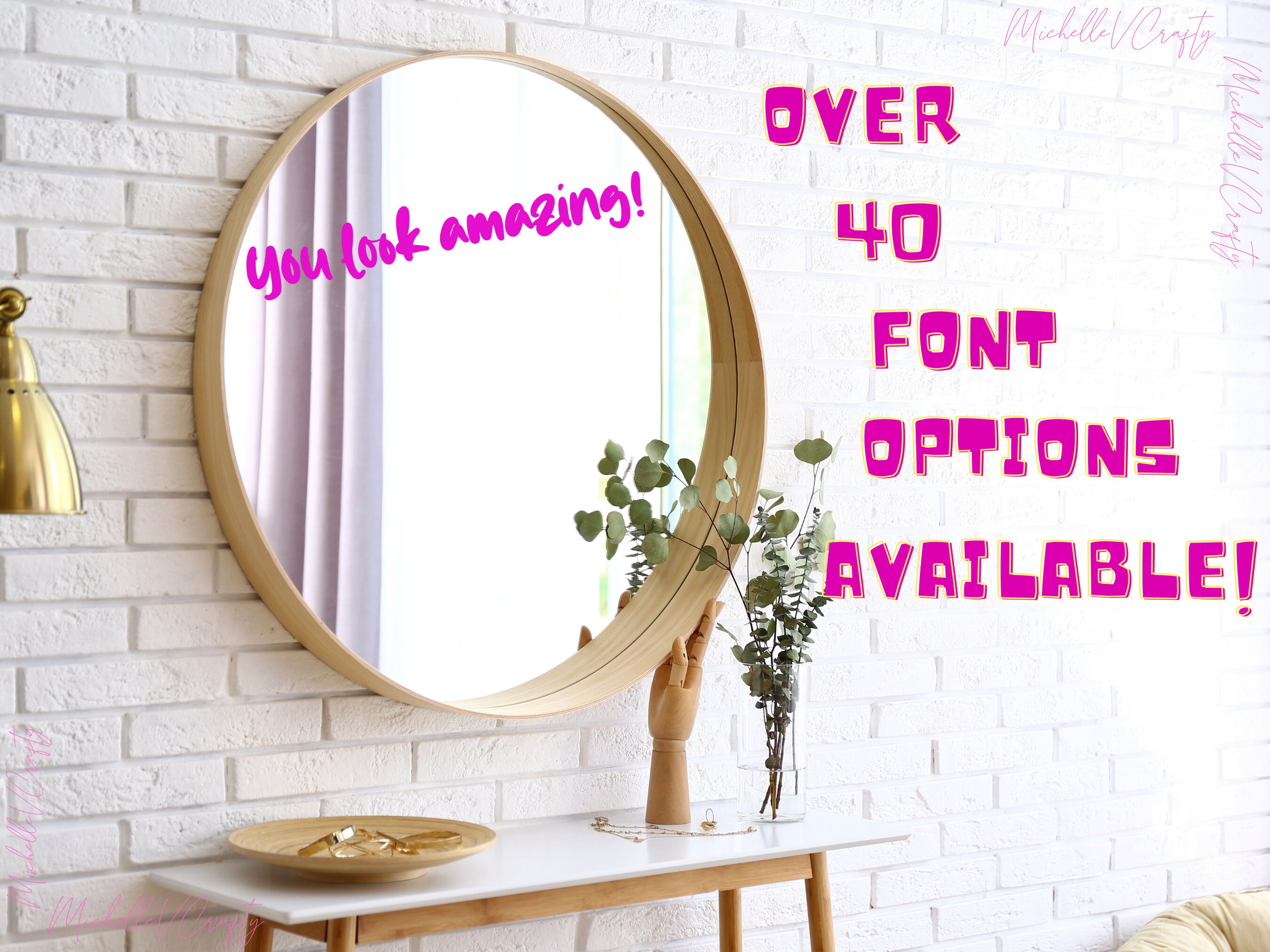 You Look Amazing Mirror Sticker Mirror Decal Vinyl Label | Etsy