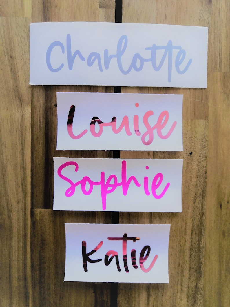 Personalised Vinyl Name Stickers Custom Name Labels Name - Etsy