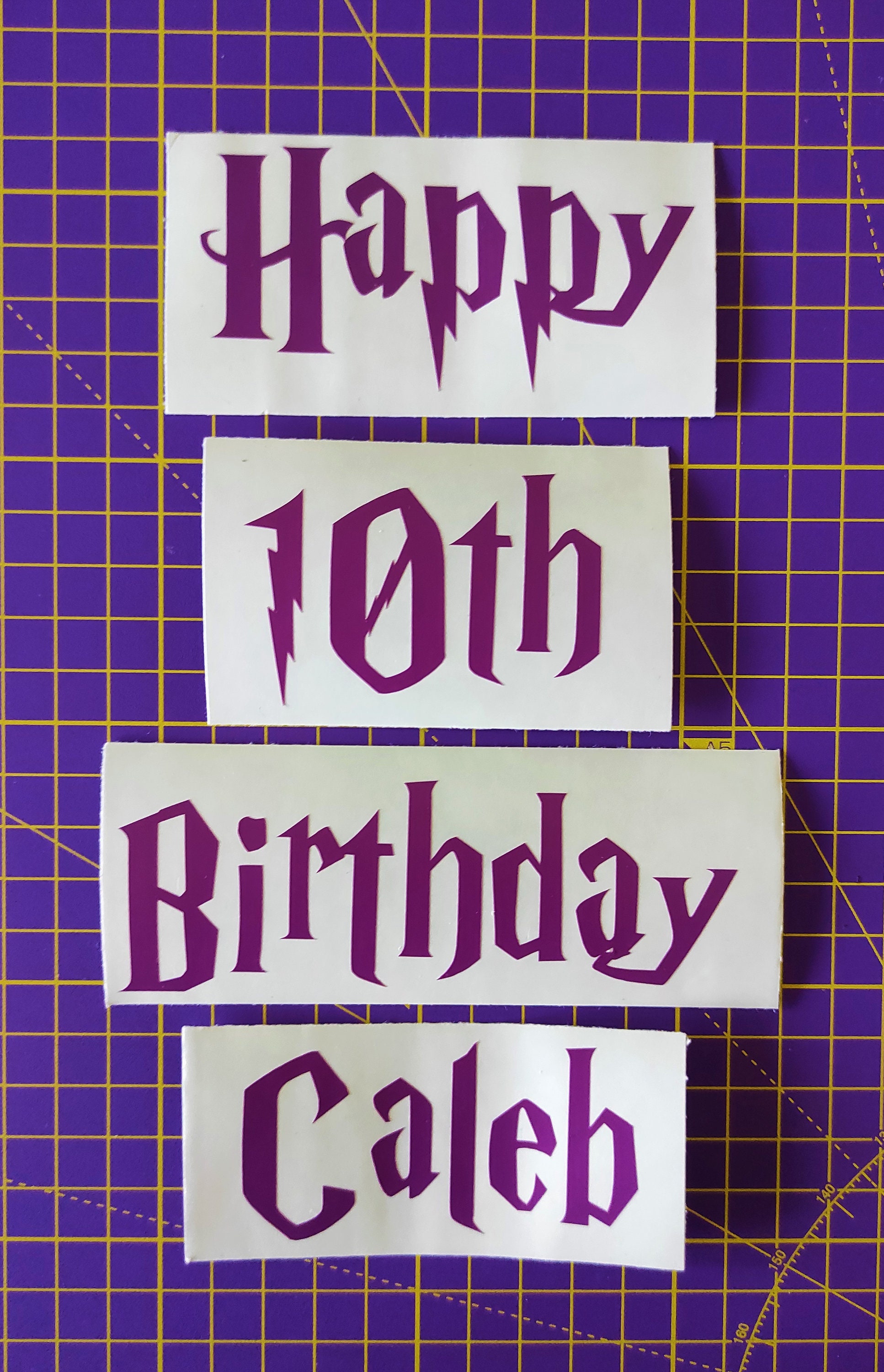 Happy Birthday Name Sticker | Personalised Birthday Vinyl | Decal ...