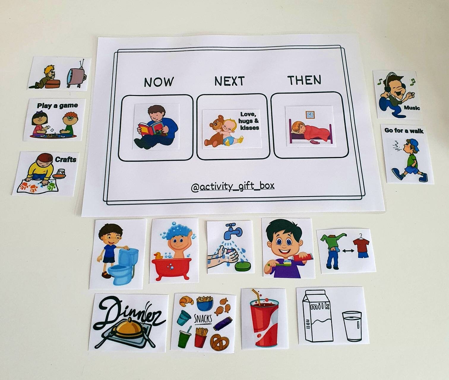 A4 Velcro Vision Board Now Next Then Non Verbal Support Children's ...