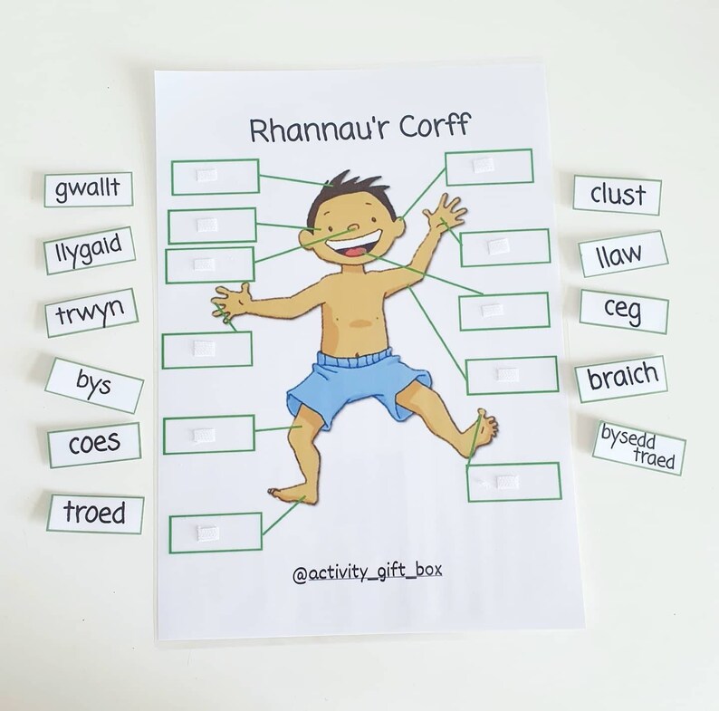 A4 WELSH Boy Velcro Learning Resources WELSH boy Image - Etsy UK