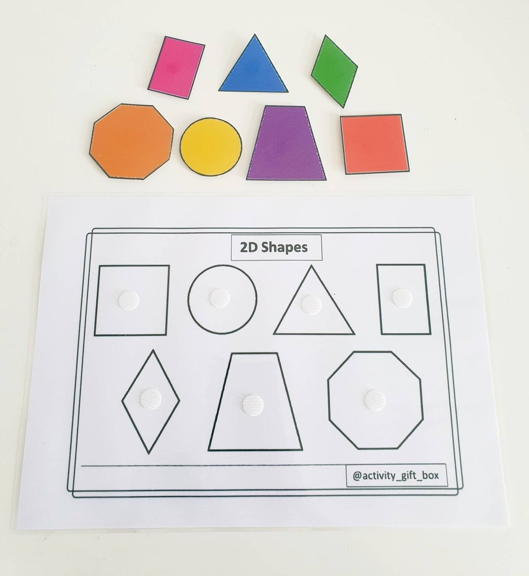 A4 Velcro Coloured Shapes Childrens Laminated Learning - Etsy