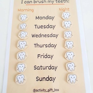 A4 Teeth Brushing Chart | Reward Chart | Clean Teeth | Good Hygiene ...