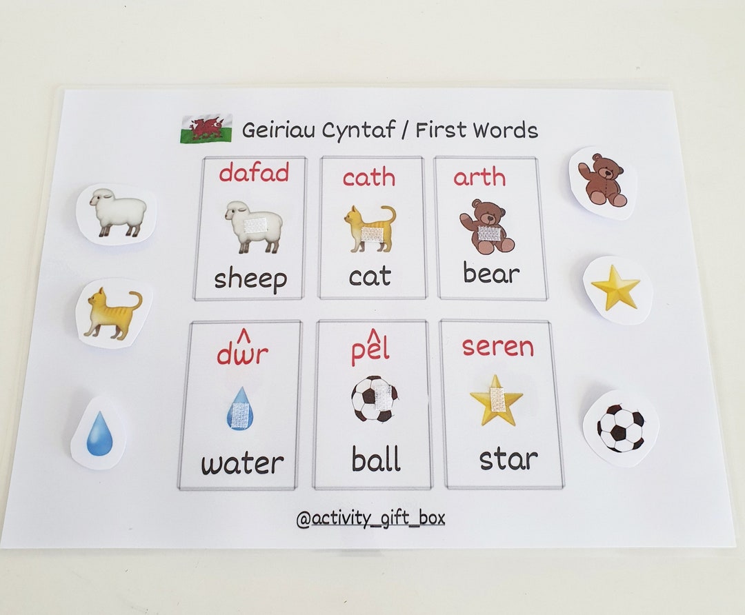 A4 WELSH Velcro Key Words My First Words Early Years Learning Resources ...