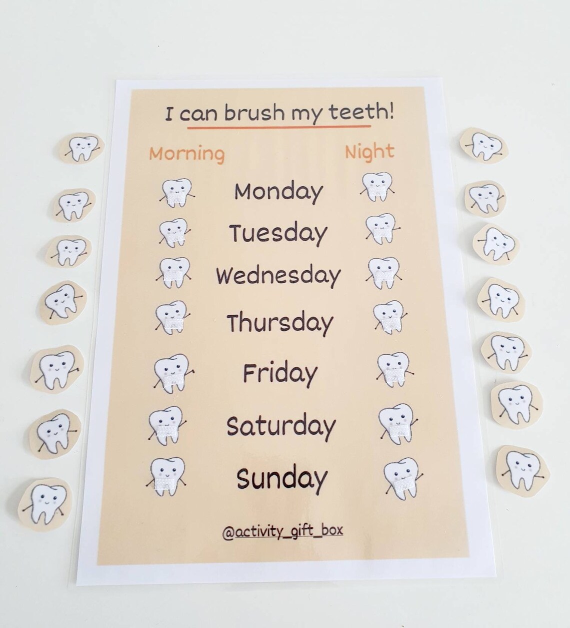 A4 Teeth Brushing Chart | Reward Chart | Clean Teeth | Good Hygiene ...