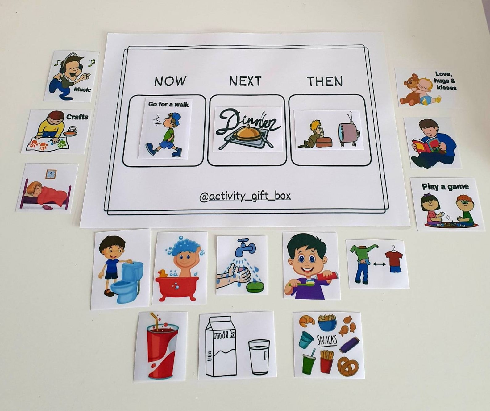 A4 Velcro Vision Board Now Next Then Non Verbal Support Children's ...