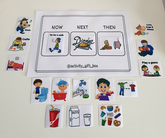 A4 Velcro Vision Board Now Next Then Non Verbal Support - Etsy