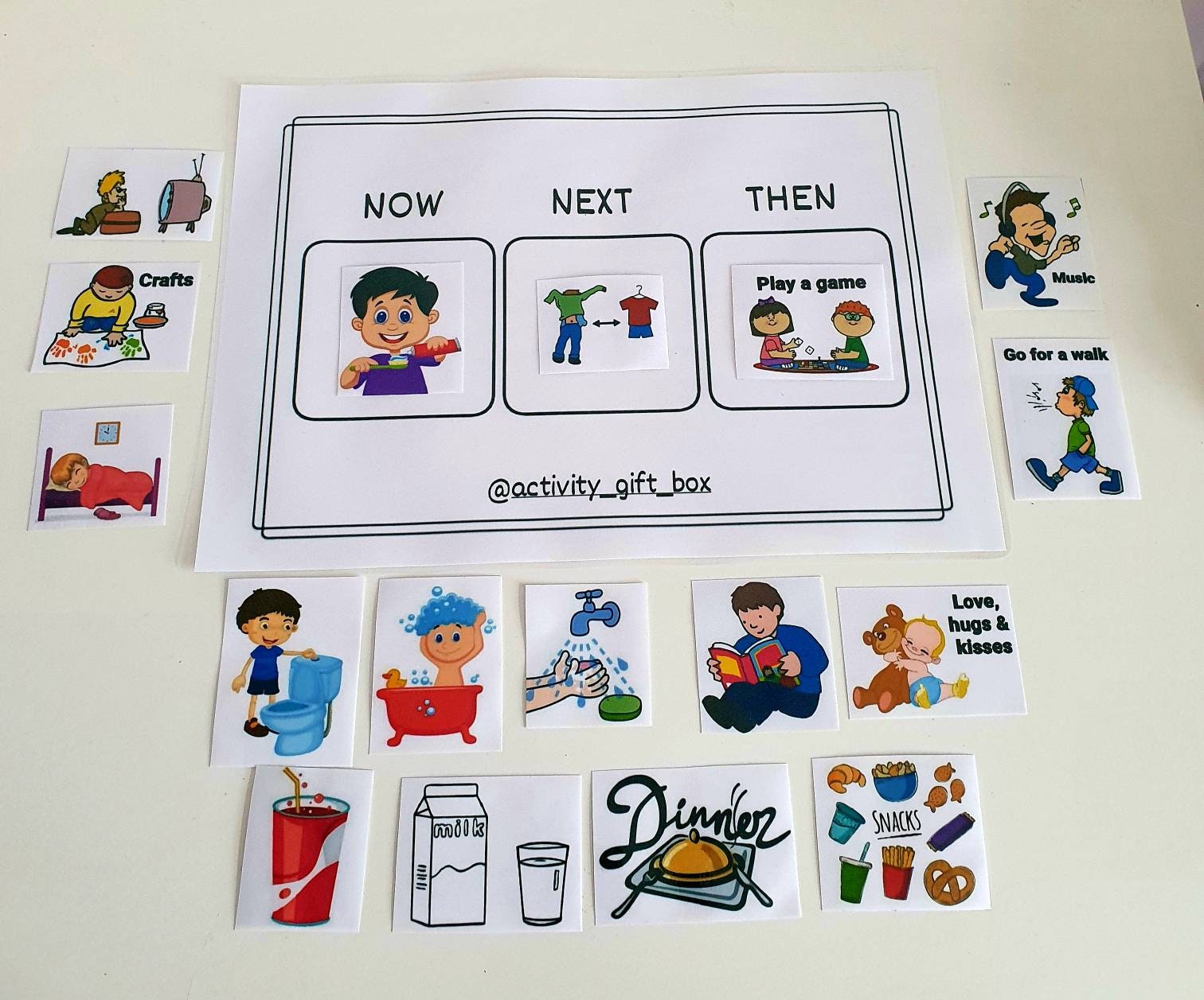 A4 Velcro Vision Board Now Next Then Non Verbal Support Children's ...