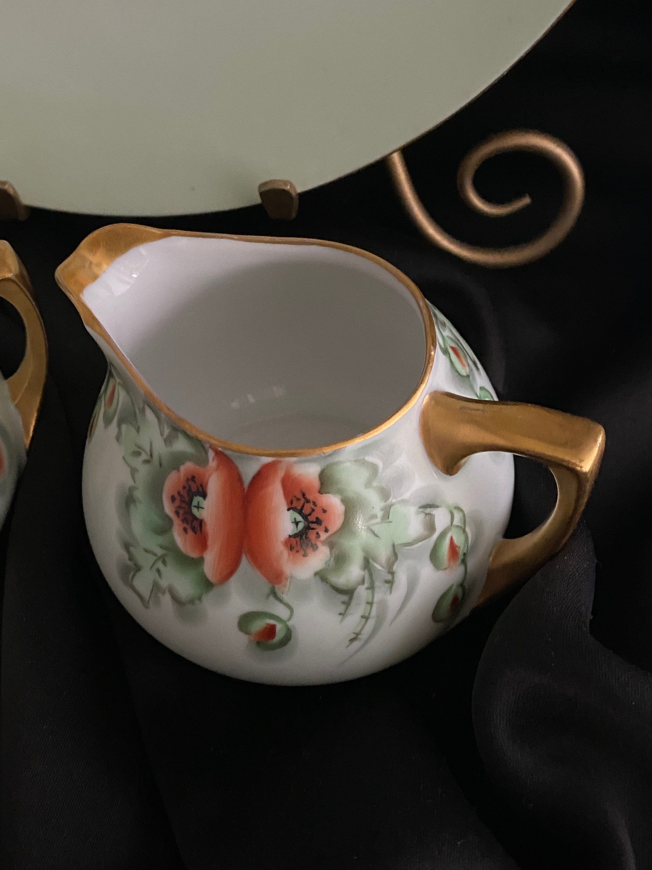 Royal Austria O&E.G Pottery Set/cake Plate/sugar and Creamer/vase/hand ...