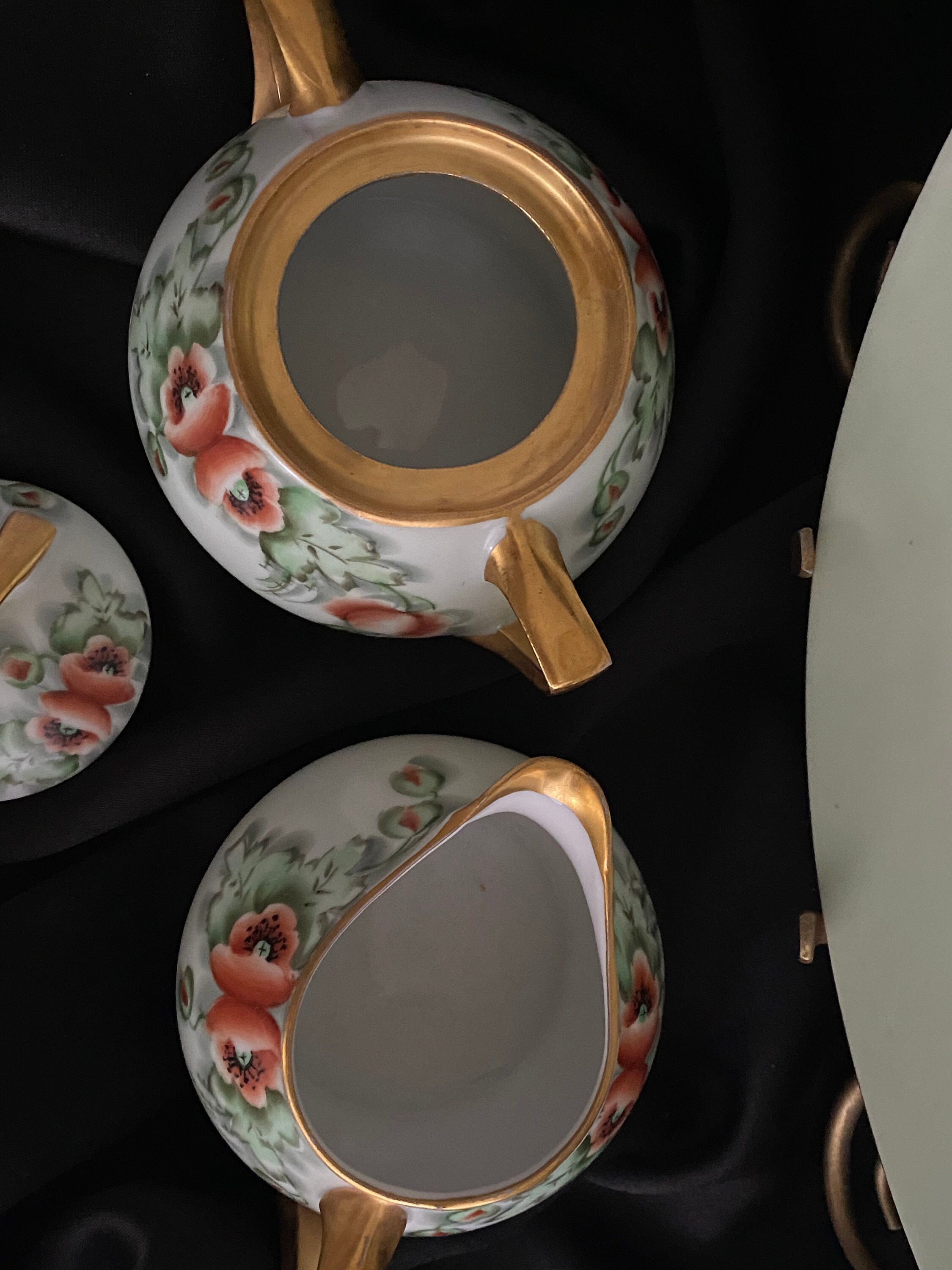 Royal Austria O&E.G Pottery Set/cake Plate/sugar and Creamer/vase/hand ...