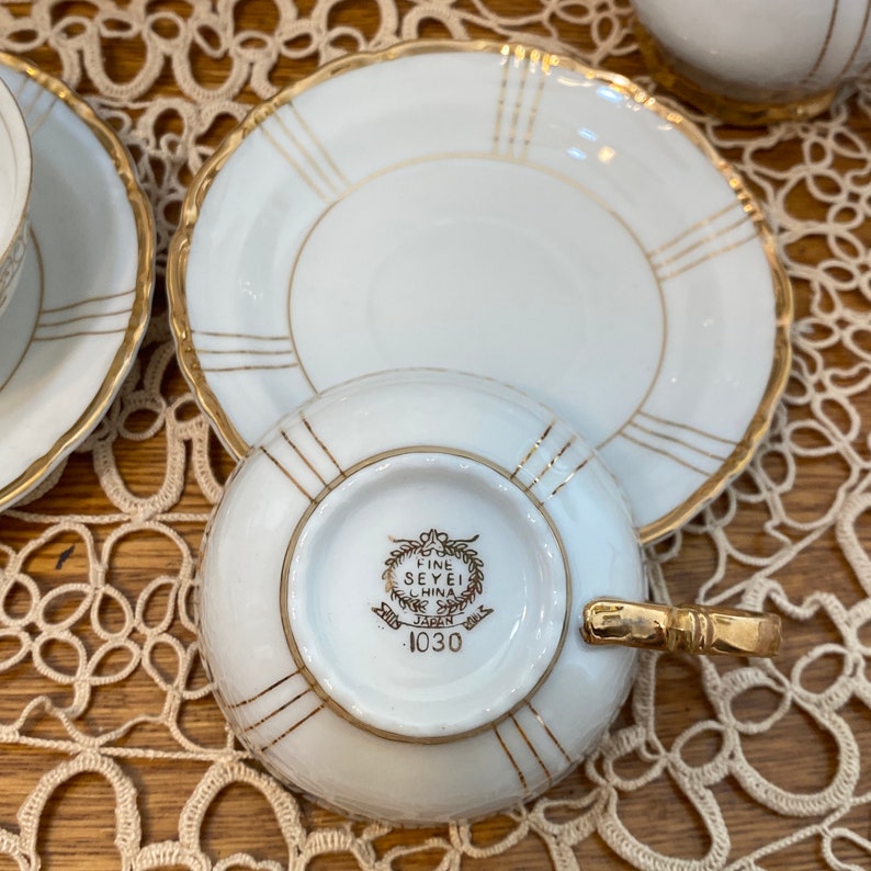 Vintage Tea Set/seyei Fine China/1030/9 Pieces - Etsy