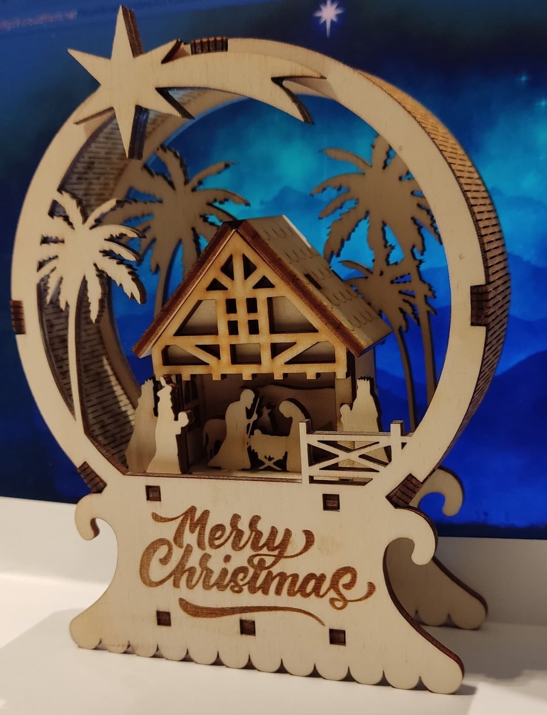 Nativity Scene Lamp 3mm /jesus /christ / Laser /cut Files / Svg /dxf ...
