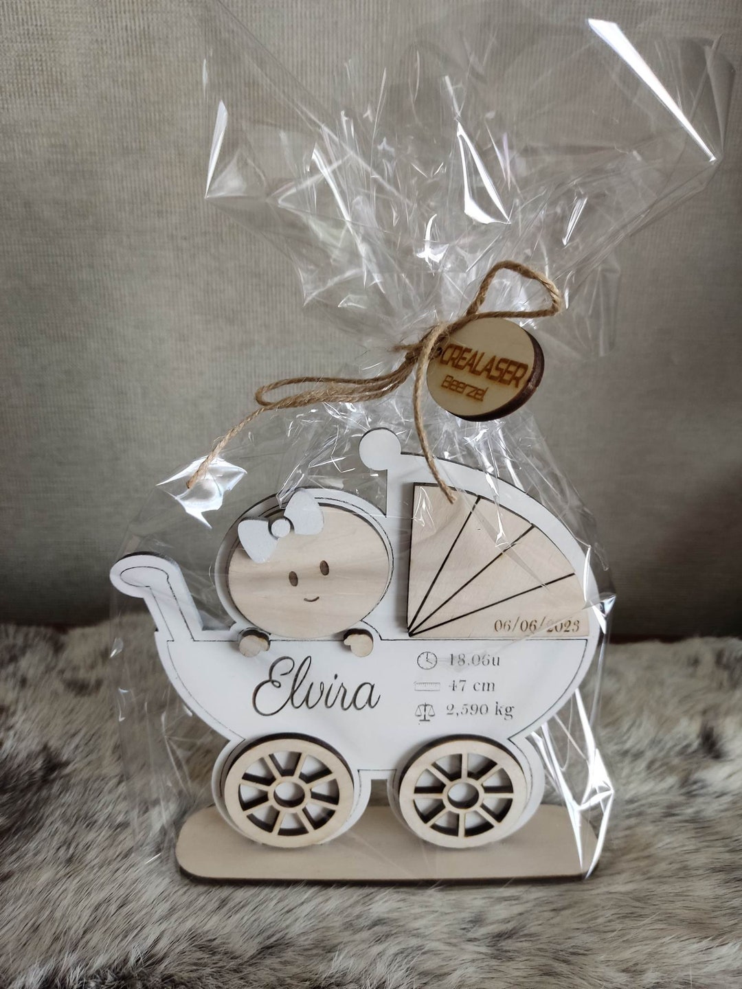 Baby Carriage Newborn Laser Ready 3 and 4mm File Lbrn Ai Svg Dfx Liles ...