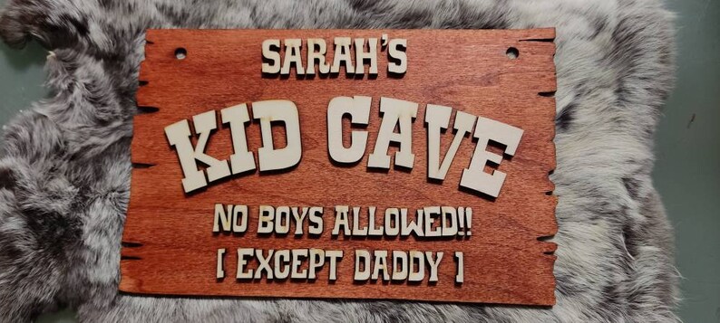 Kid Cave Sign Boy/girl English and Dutch Laser Ready File - Etsy