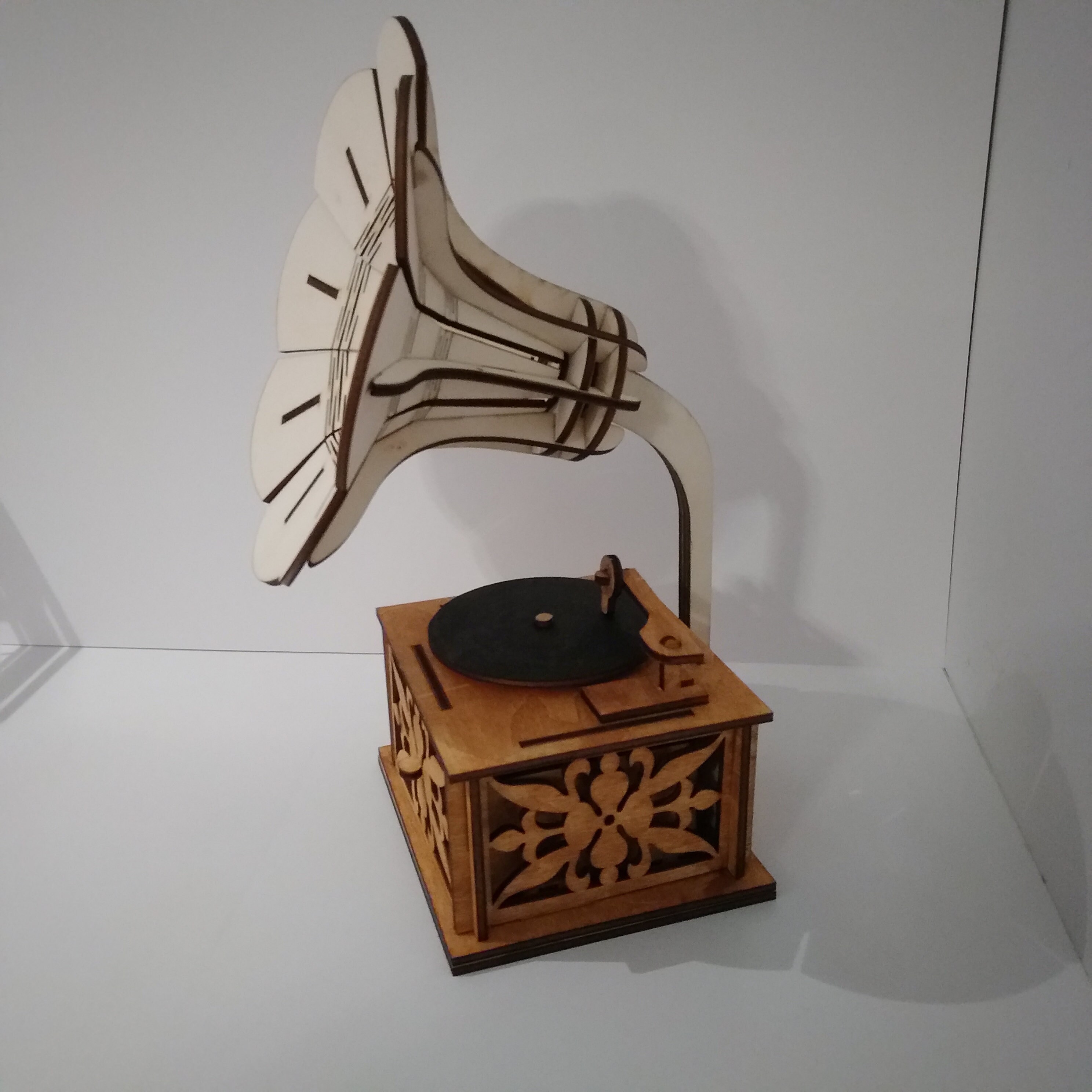 Gramophone Laser Ready File Lbrn Svg Ai Dfx Formats Included 3mm ...