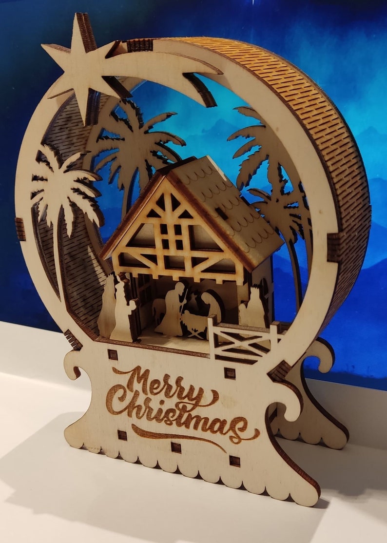 Nativity Scene Lamp 3mm /jesus /christ / Laser /cut Files / - Etsy