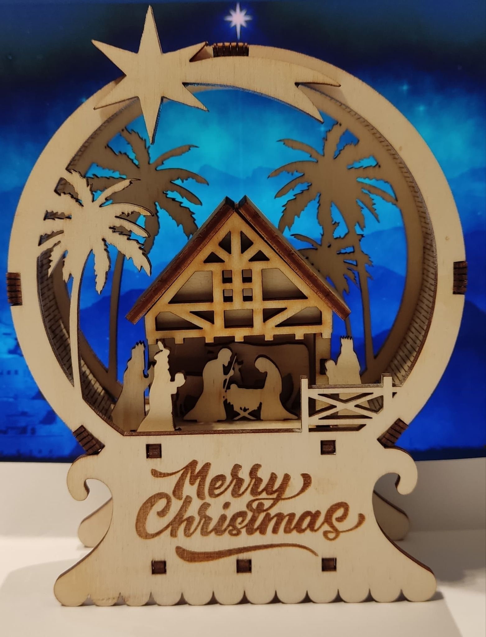 Nativity Scene Lamp 3mm /jesus /christ / Laser /cut Files / Svg /dxf ...