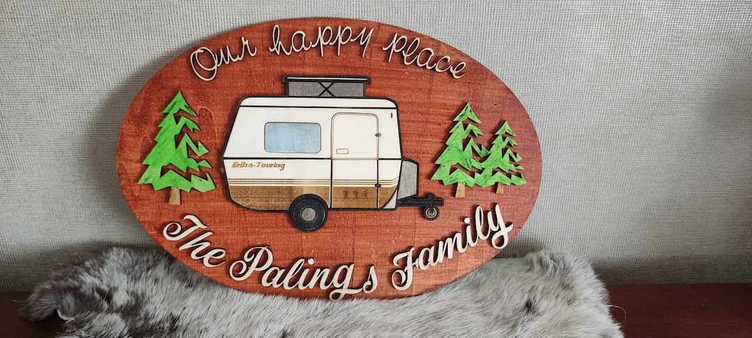 Eriba Caravan Family 2 Layer Sign Laser Ready Files / Download/ Svg Dfx ...