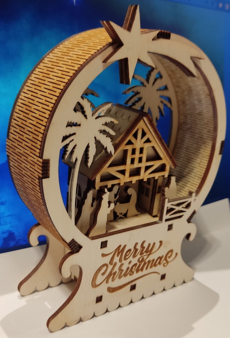 Nativity Scene Lamp 3mm /jesus /christ / Laser /cut Files / - Etsy