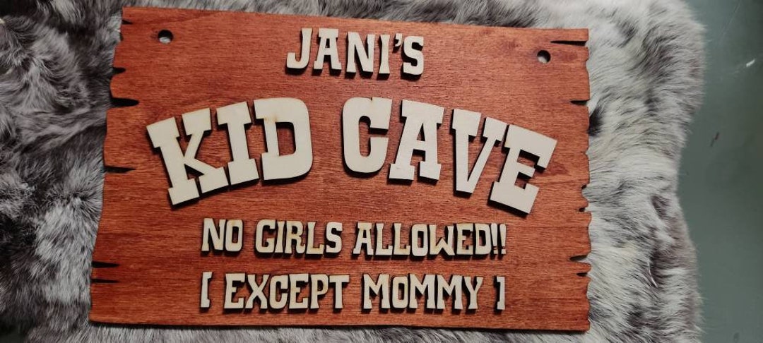Kid Cave Sign Boy/girl English and Dutch Laser Ready File Download Svg ...