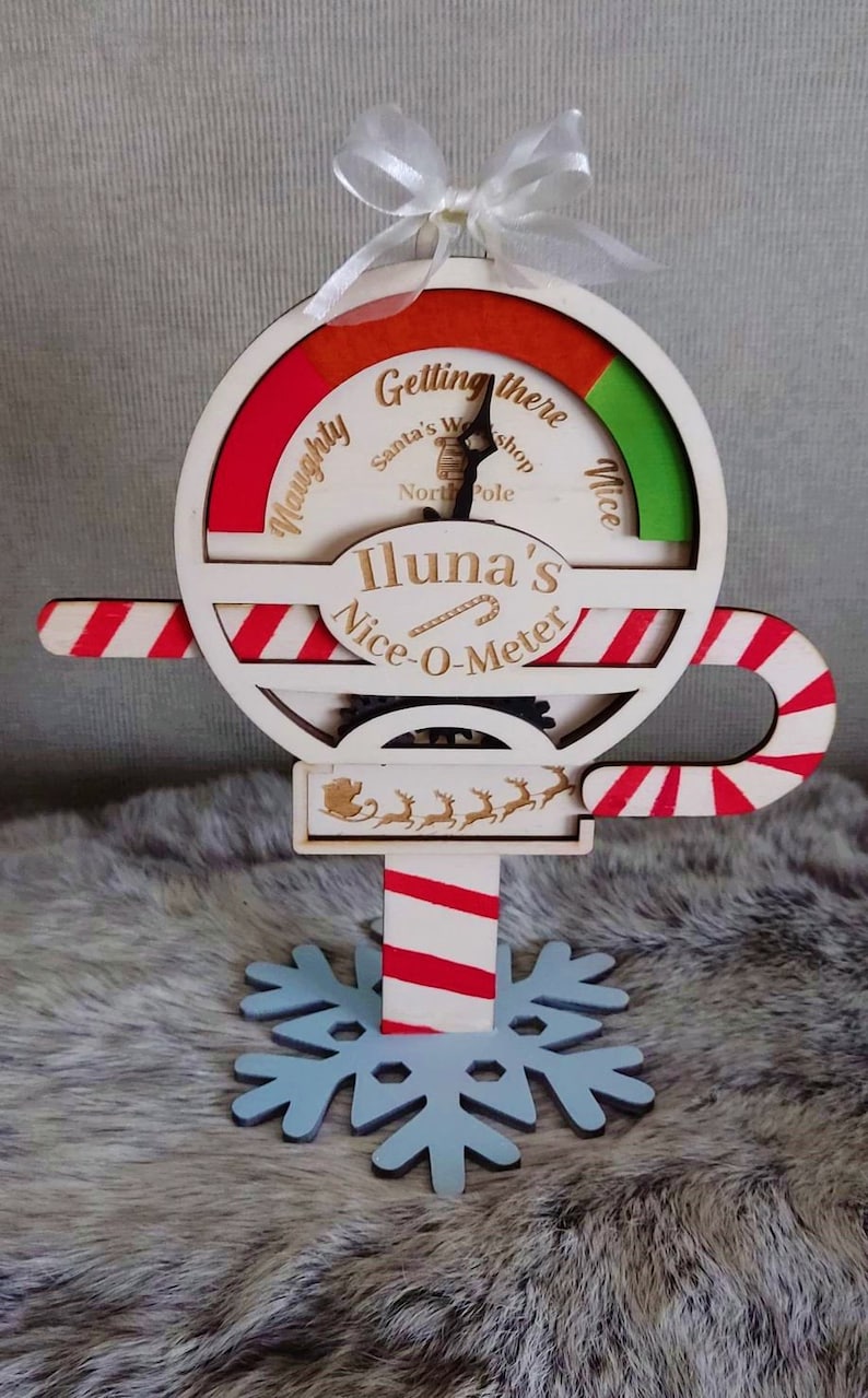 Nice-o-meter Christmas Stand Laser Cut Ready Files 3mm / Svg Dfx Ai ...