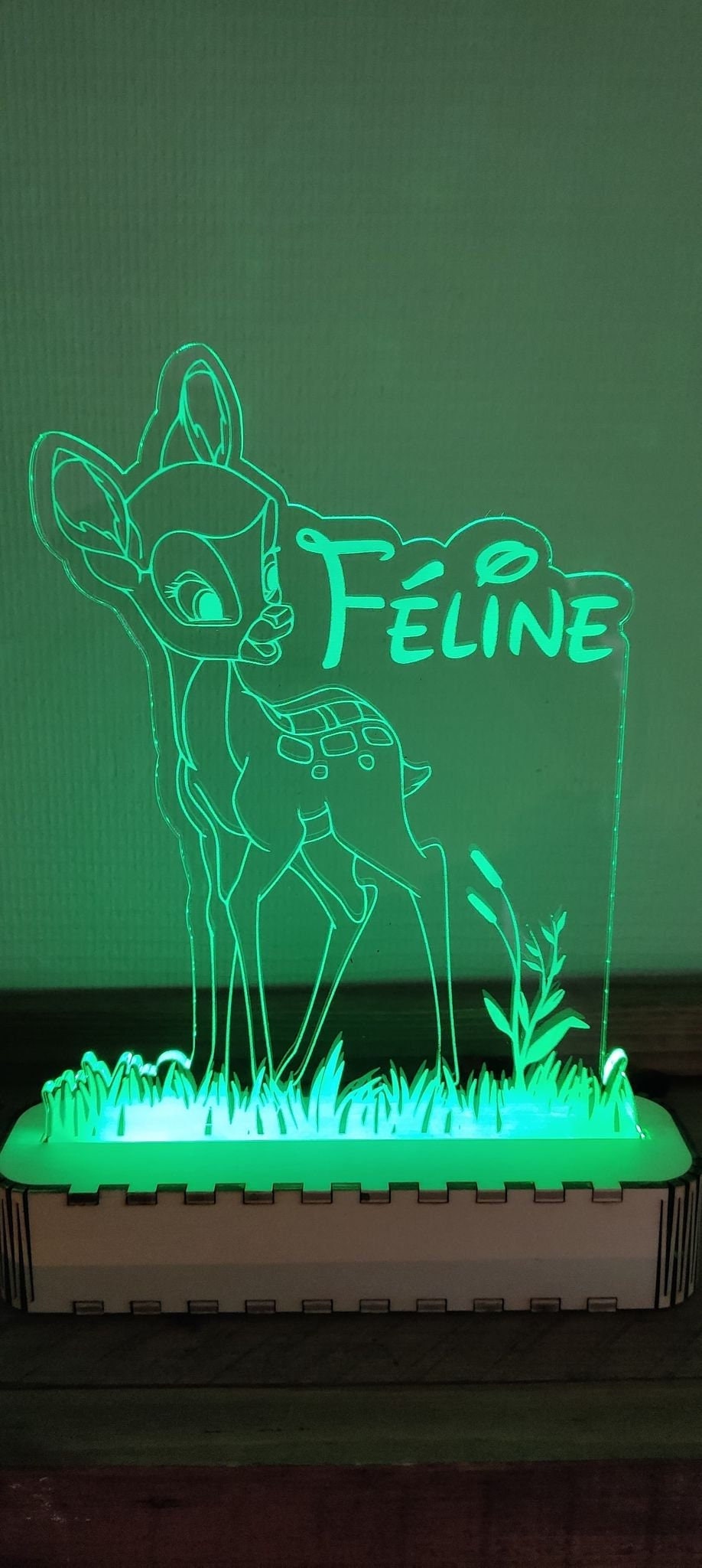 Acrylic Led Light Faline, Base Files Included Ai Svg Dfx Lbrn Files ...