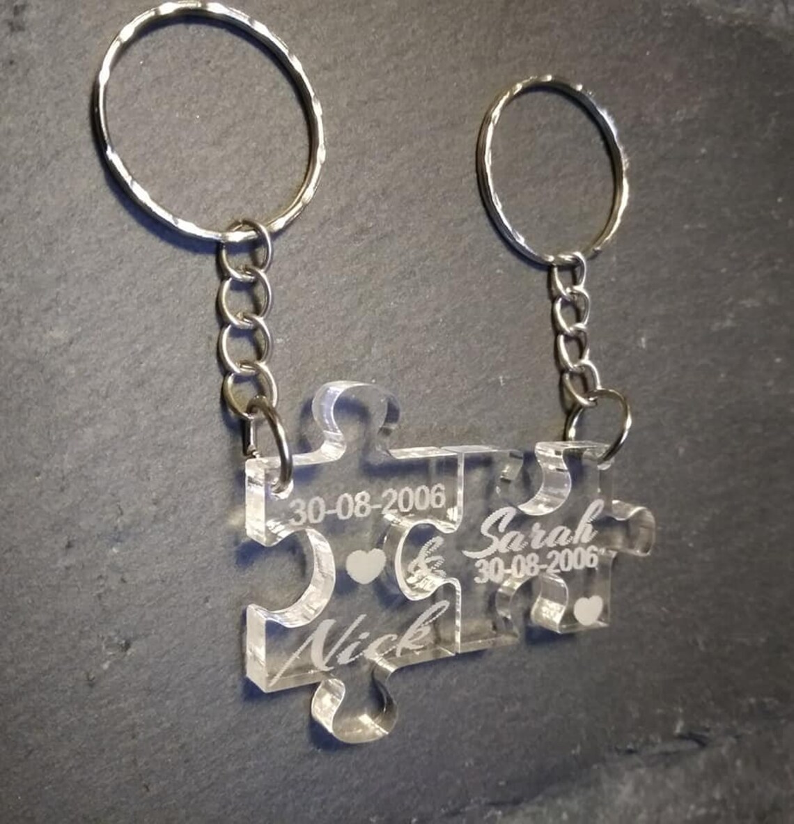 Love Keychain Acrylic Puzzle Pieces SVG DFX Svg Laser Cut Files - Etsy