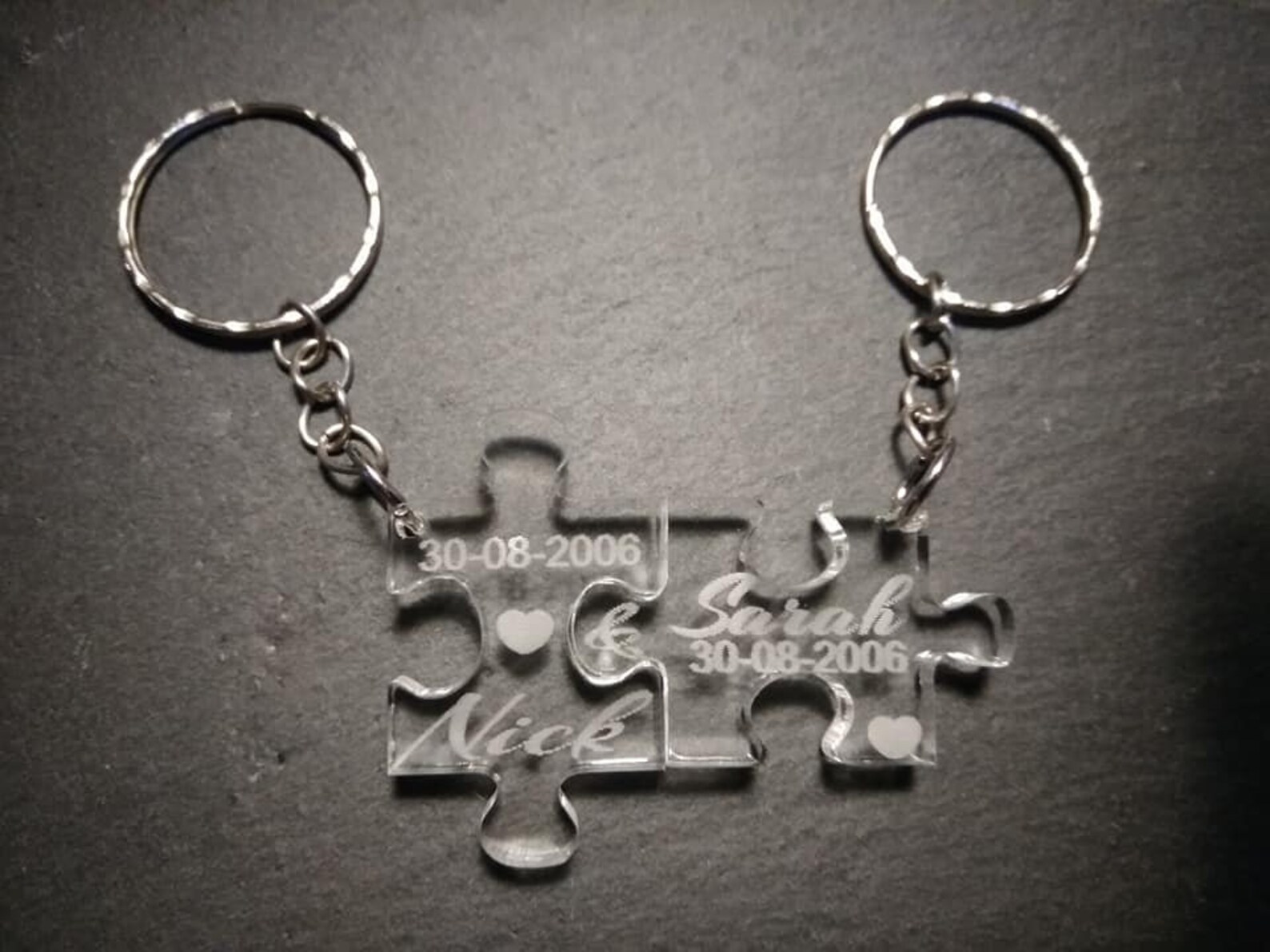 Love Keychain Acrylic Puzzle Pieces SVG DFX Svg Laser Cut Files - Etsy