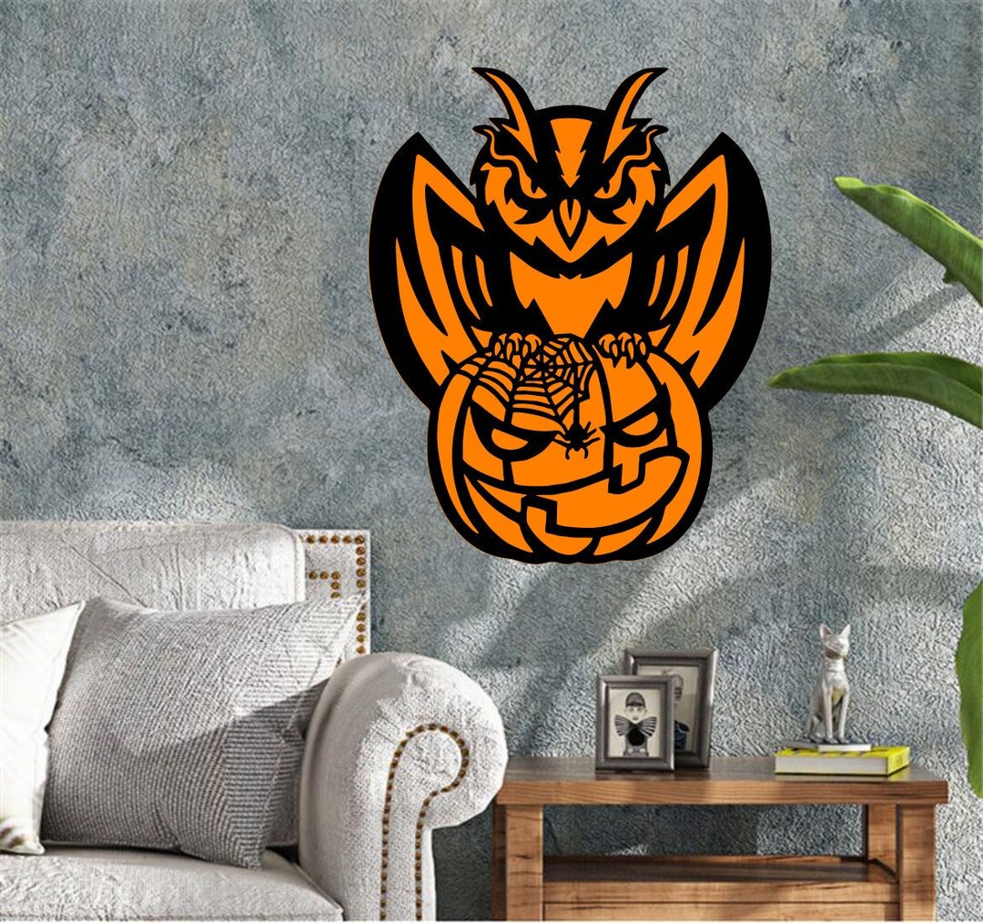 Halloween Owl Pumpkin Laser Cut Ready 2 Layer File / Download / Svg Dfx ...