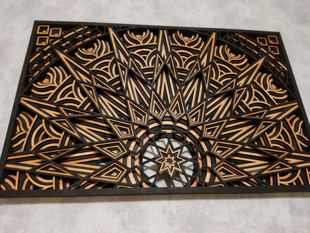 Multilayer Star Art Mandala Laser Ready File / Svg / Dfx /ai / Lbrn ...