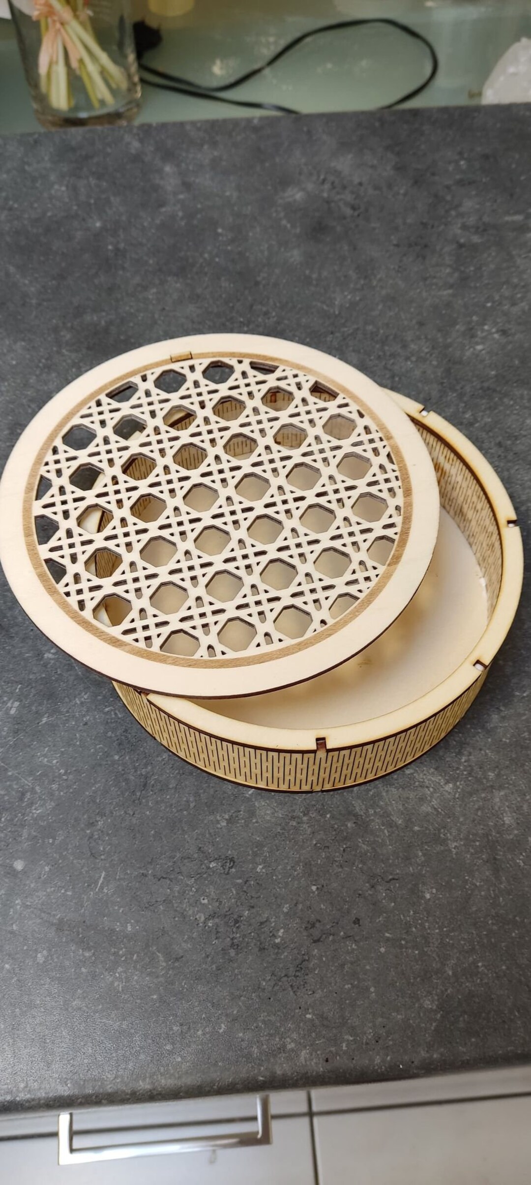 Rotan Ronde Doos Svg Lbrn Dfx Ai 3mm En 4mm Bestanden Opnemen - Etsy