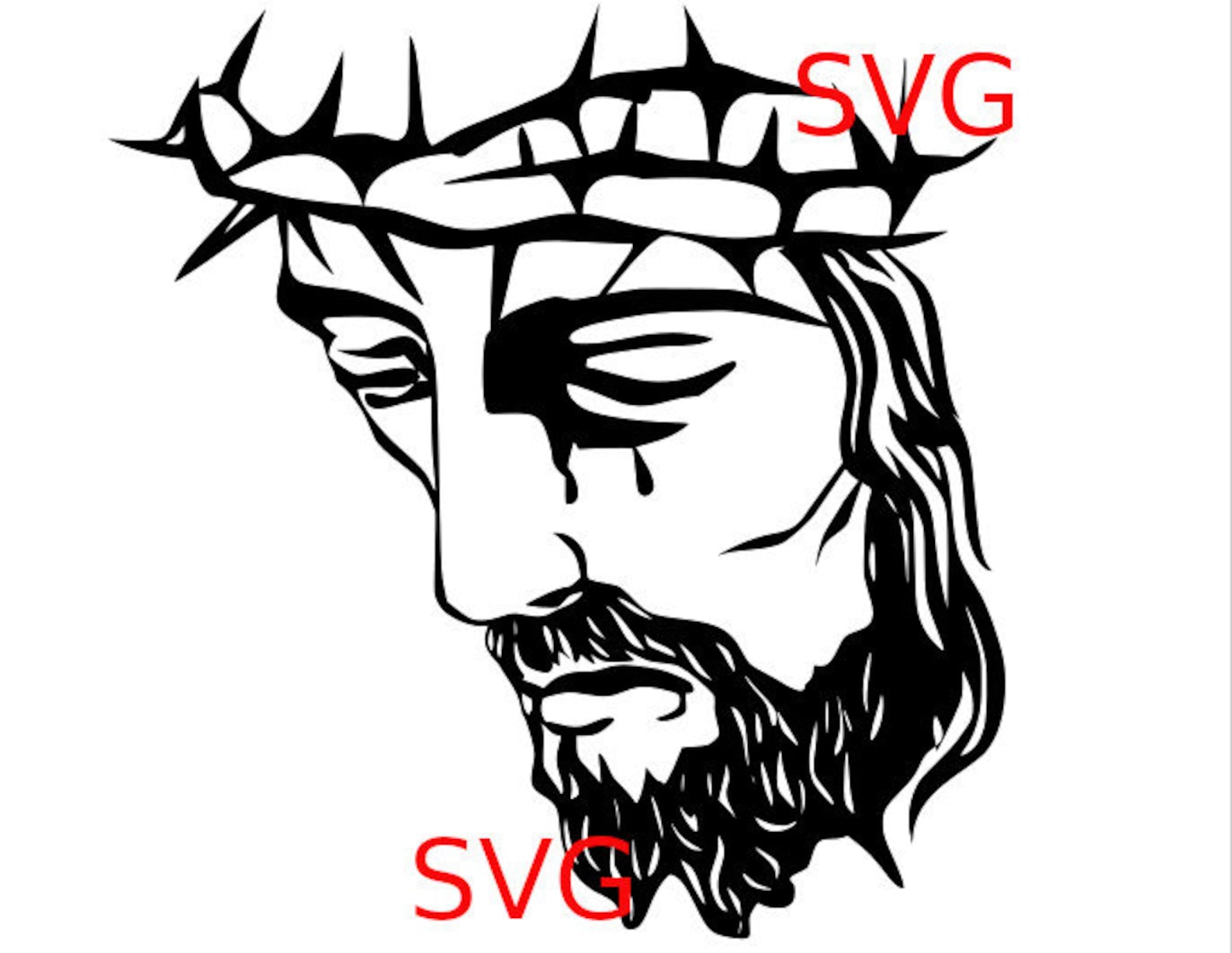 Cristo Jesús SVG svg Corte láser - Etsy España