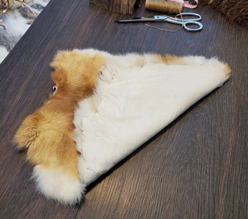 2X Rabbit Fur Skin Hide Remnant All Natural Organic 100% - Etsy