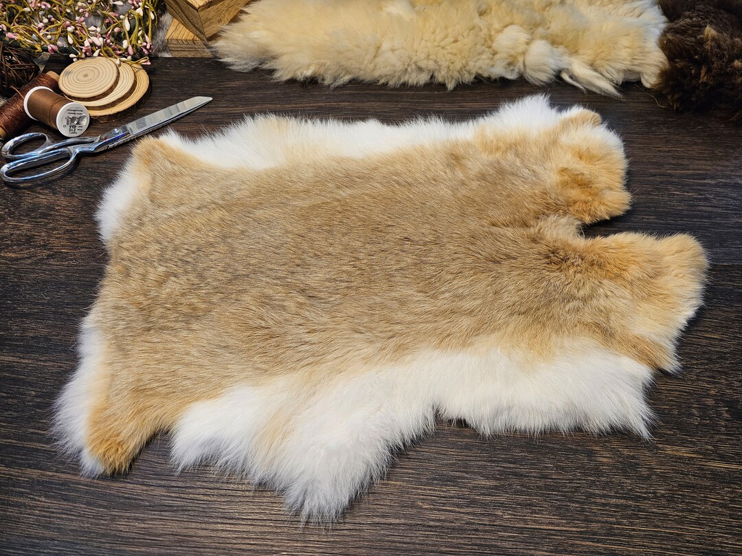 Fawn Rabbit Fur Pelt: Soft, Natural Hide for Crafts & Sewing - Etsy