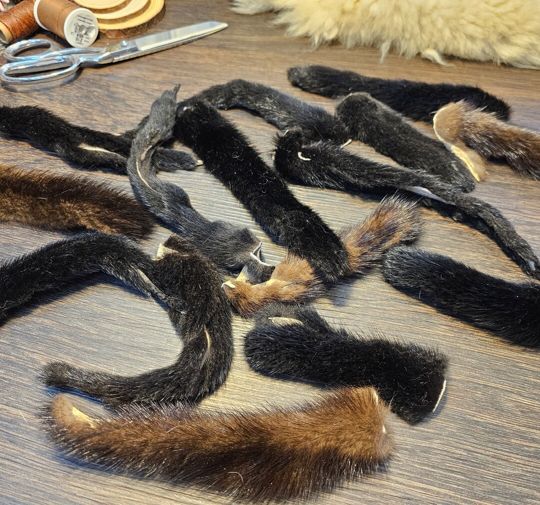 Real Fur Mink Tails, 2nd Choice Tails. 2 Tails Included. Catnip Options ...