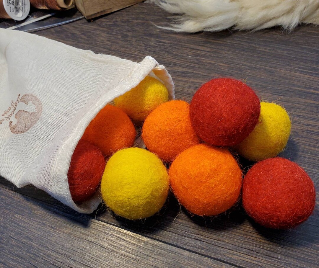 1.5 Inch Felted Wool Balls, Cat Toys, 9 Natural Wool Balls Included ...