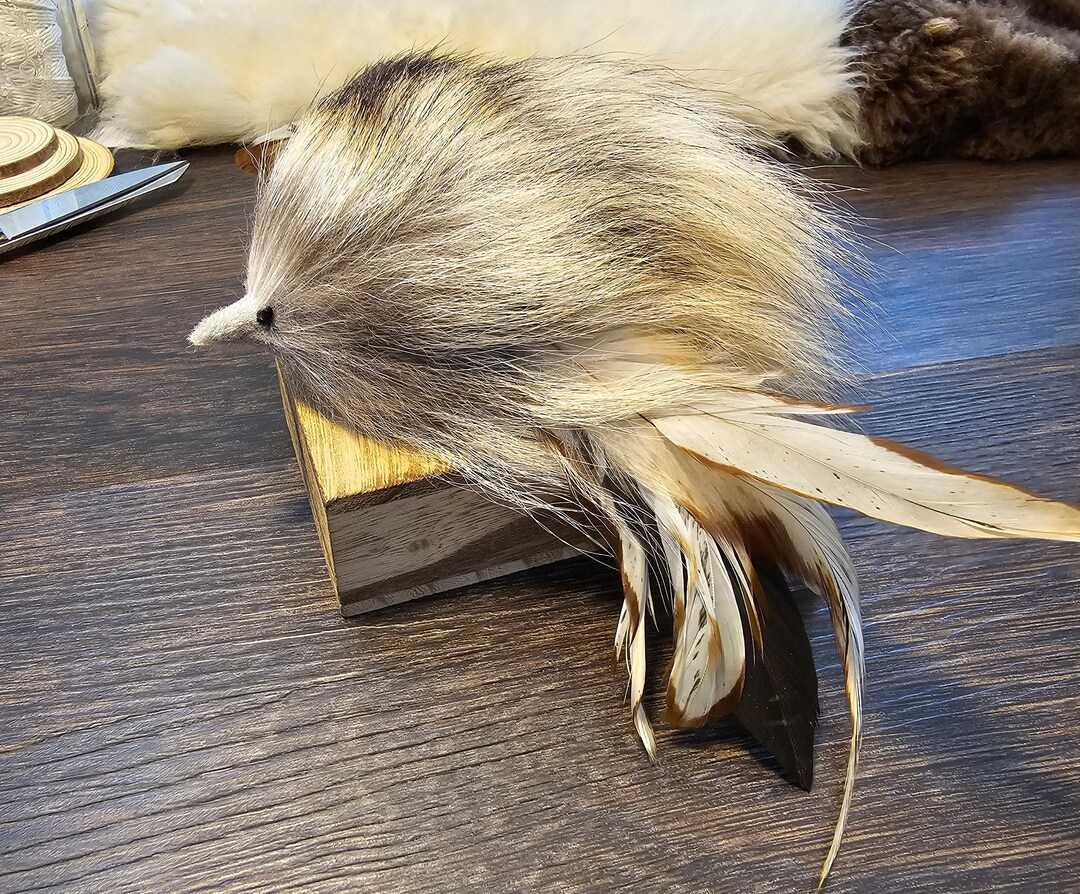 Wild Wings, Real Fur, Bird, Cat Toy, Made With Real Coyote Tail and ...