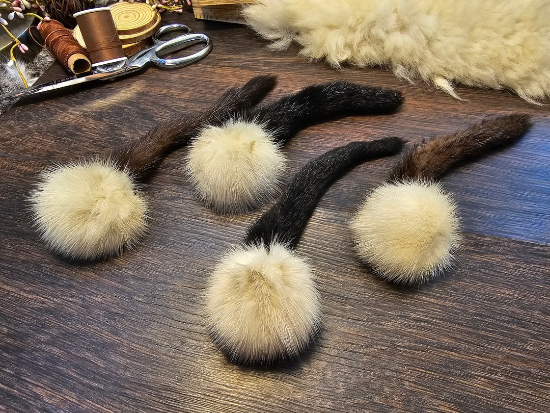 Handmade Mink Fur Ball Cat Toy With Tail - Catnip Option - Etsy