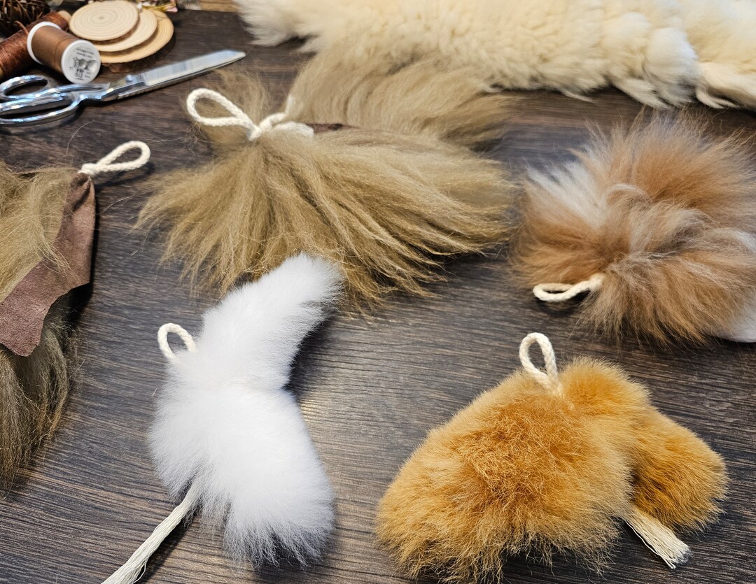 Alpaca Fur Cat Wand Toy Attachments: Organic Catnip Toys (set of 2) - Etsy